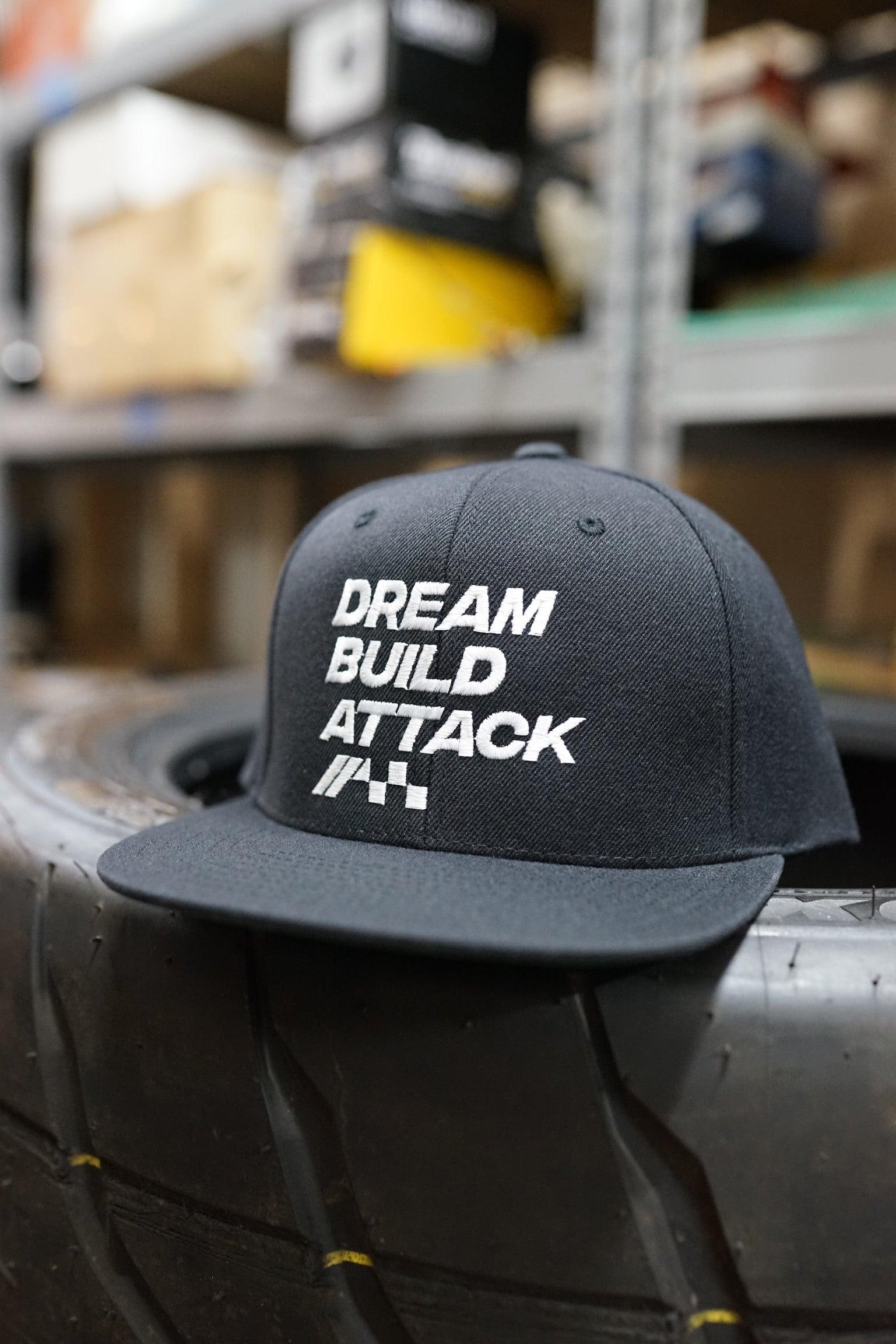 Dream Build Attack Premium Snapback Cap – Attacking the Clock Racing