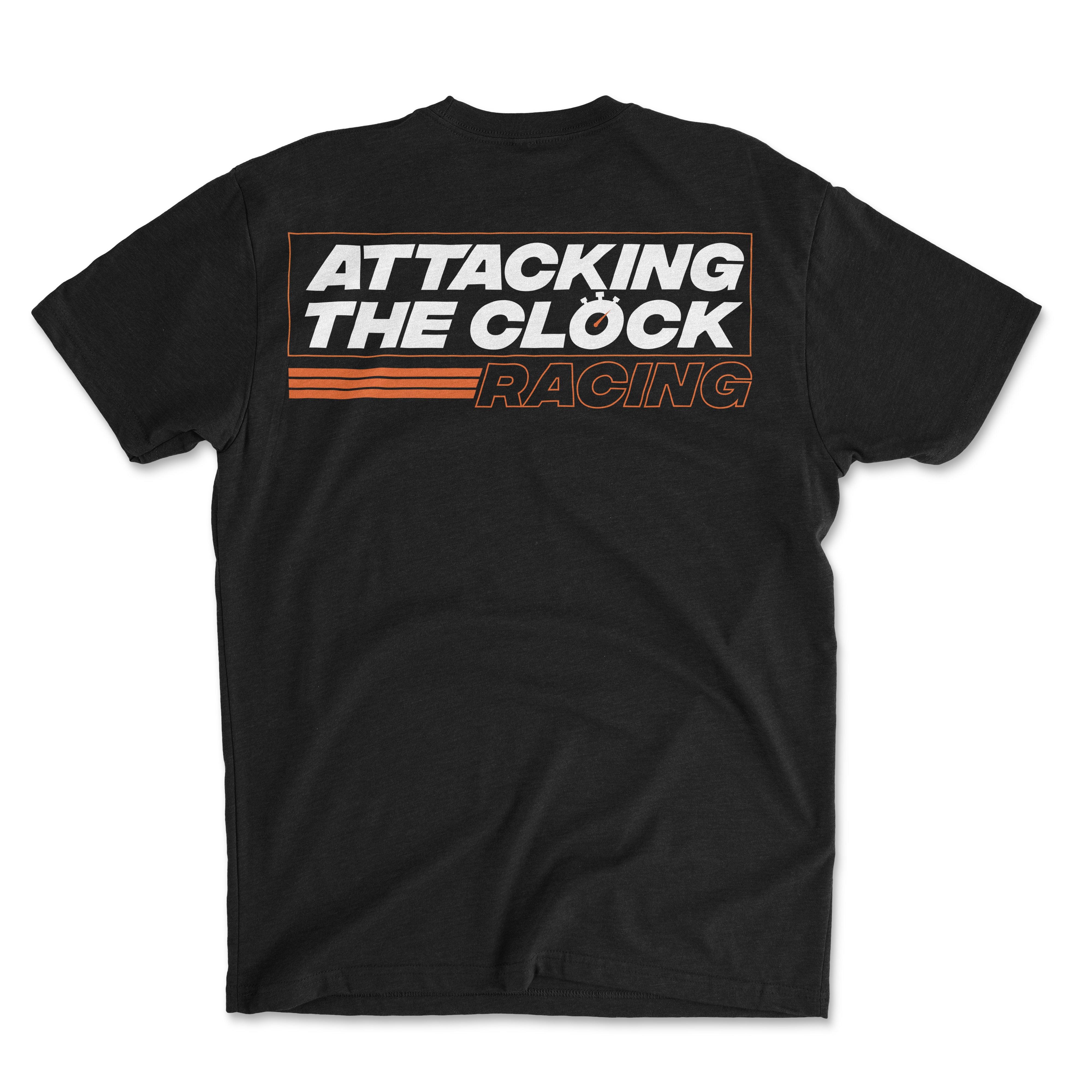 Attacking the Clock Racing Logo Shop Tee